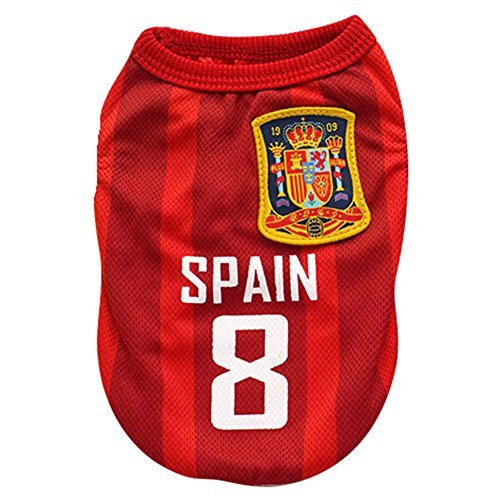 hibote Pet Dog Football World Cup T-shirts Puppy Spring Summer Apparel ...